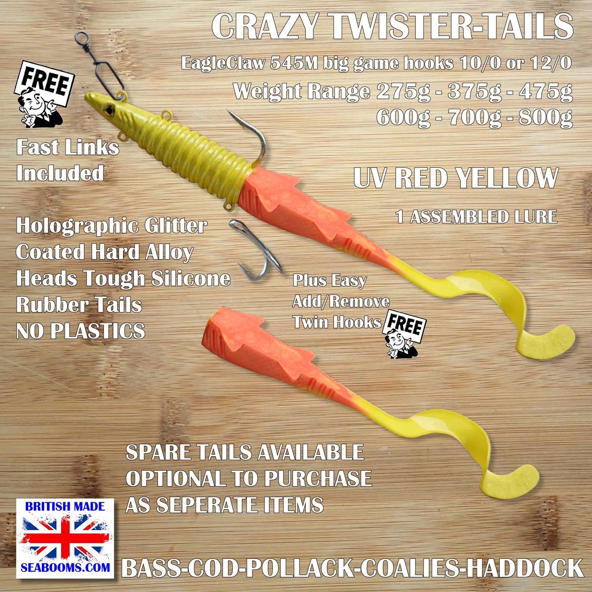 CRAZY TWISTER TAILS HEAVY DUTY LURES FOR THE BIGGER FISH