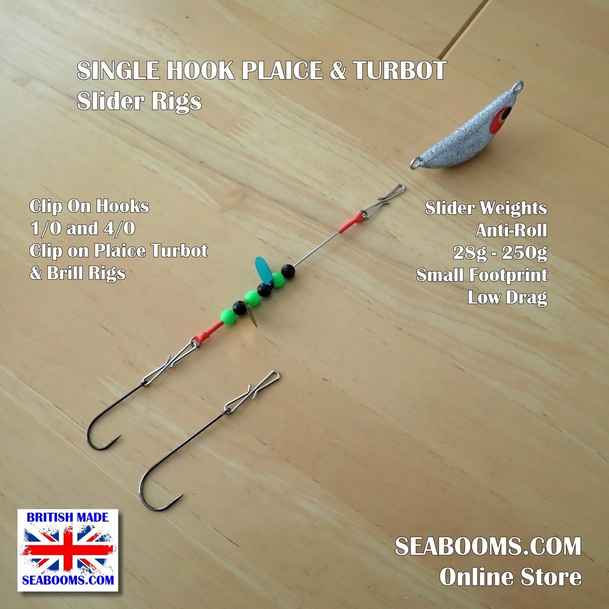 PLAICE RIGS SINGLE HOOK SLIDER QUICK RIGS