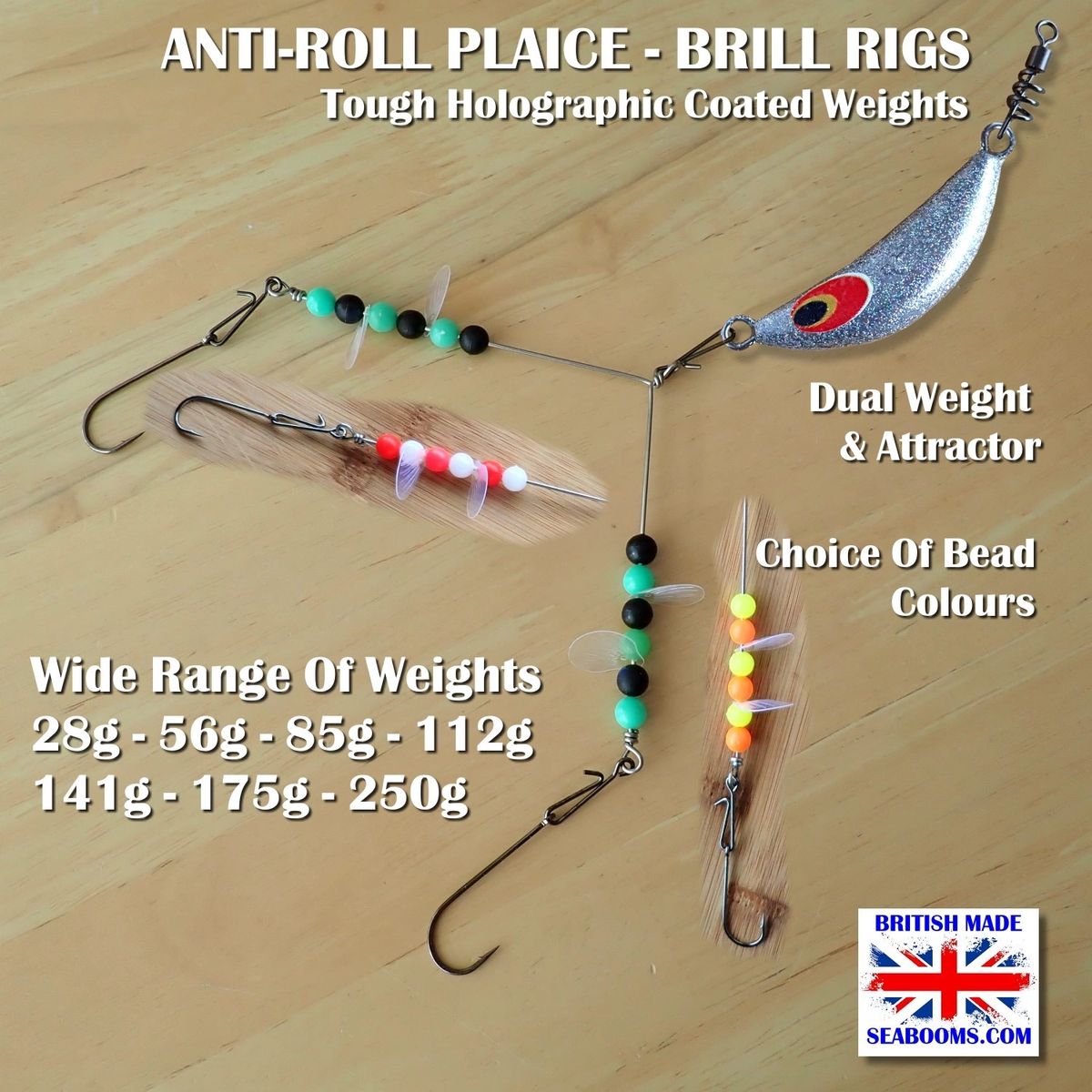 PLAICE RIGS TWIN HOOKS SLIDER QUICK RIGS