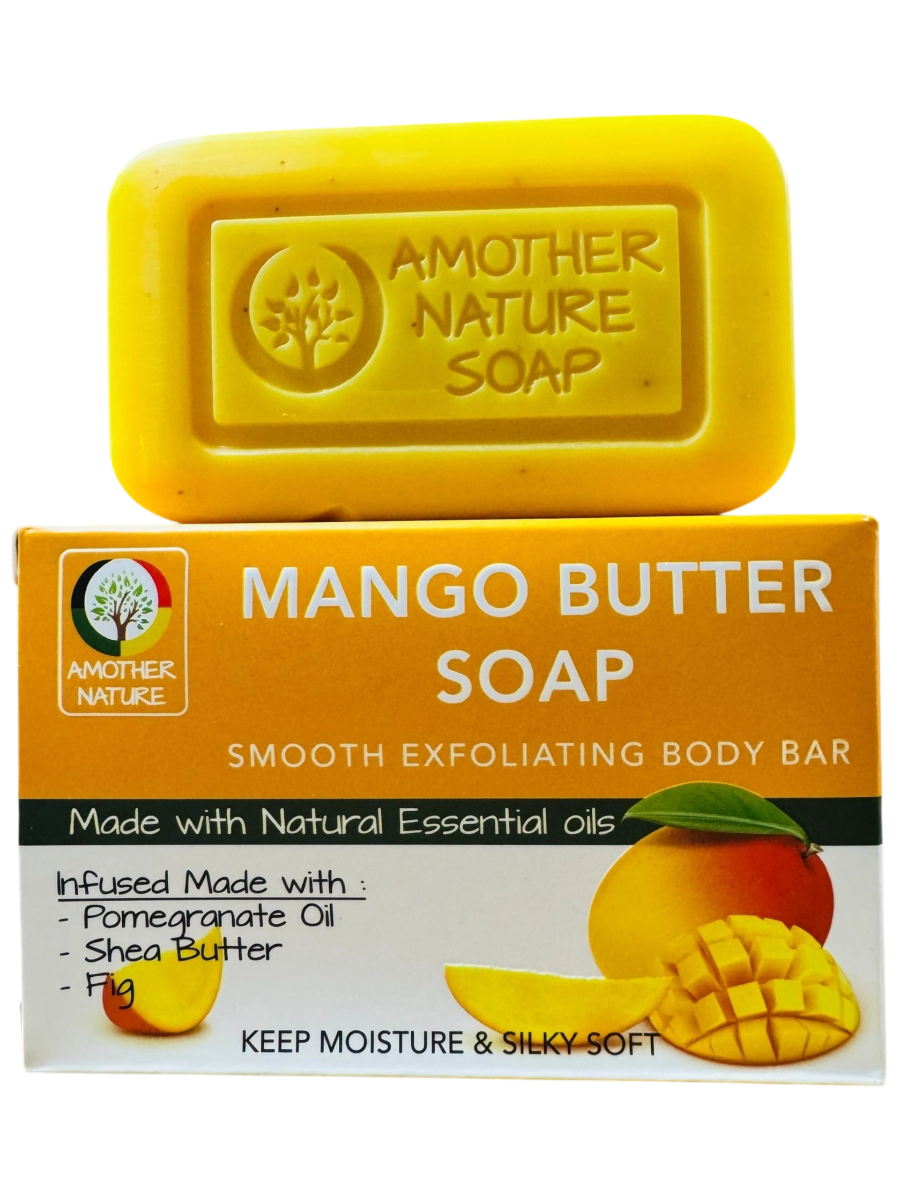 Mango Butter Soap -Smooth Exfoliating Body Bar -(6 Pieces)