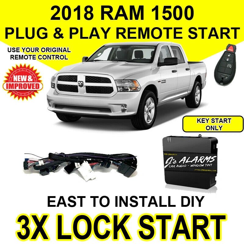 Js Alarms 2018 Dodge Ram 1500 Plug & Play Remote Car Starter DIY ...
