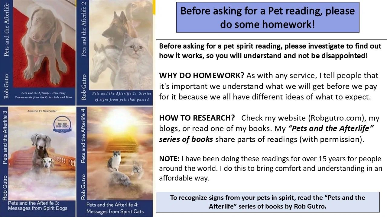 Before asking for a Pet reading, please do some homework!