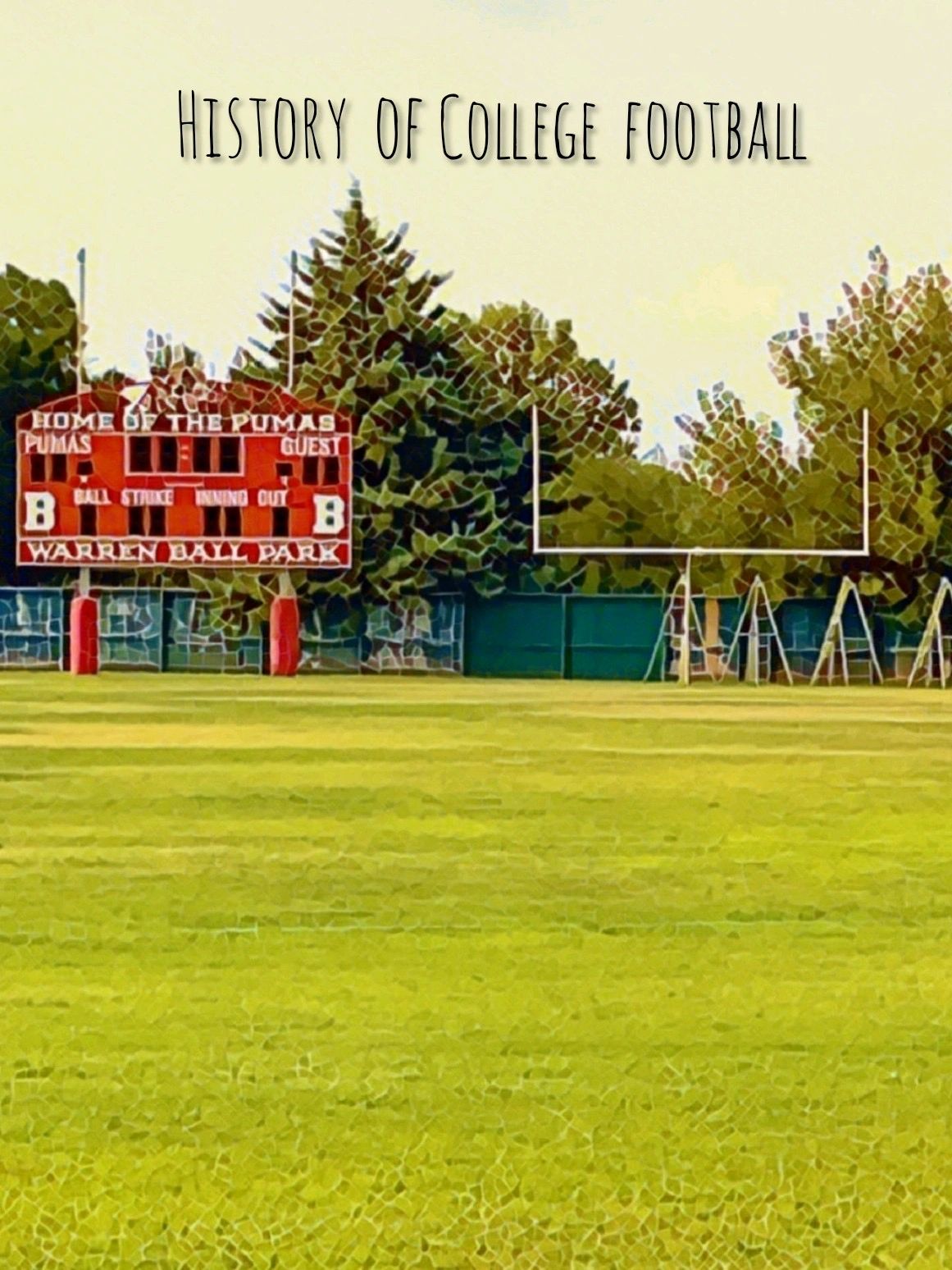 The first televised broadcast of college football