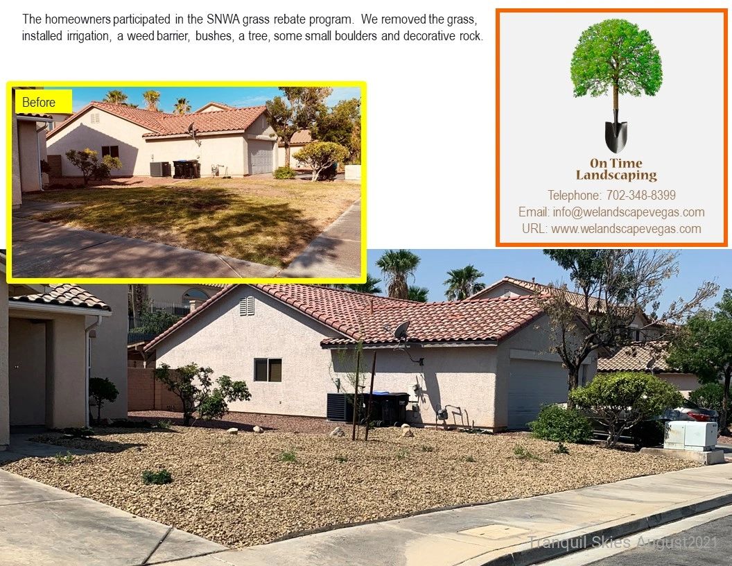 SNWA GRASS CONVERSION BY ON TIME LANDSCAPING