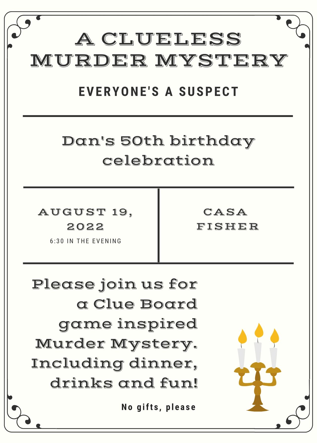 Mystery Party Invitation Ideas