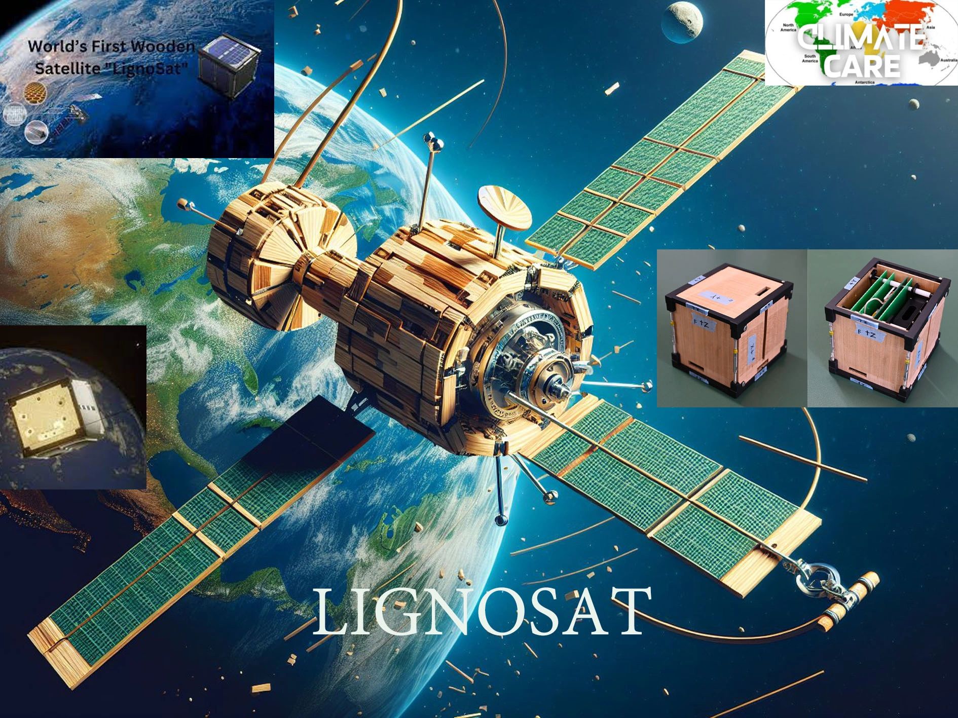Lignosat : The wooden satellite protect Earth's environment