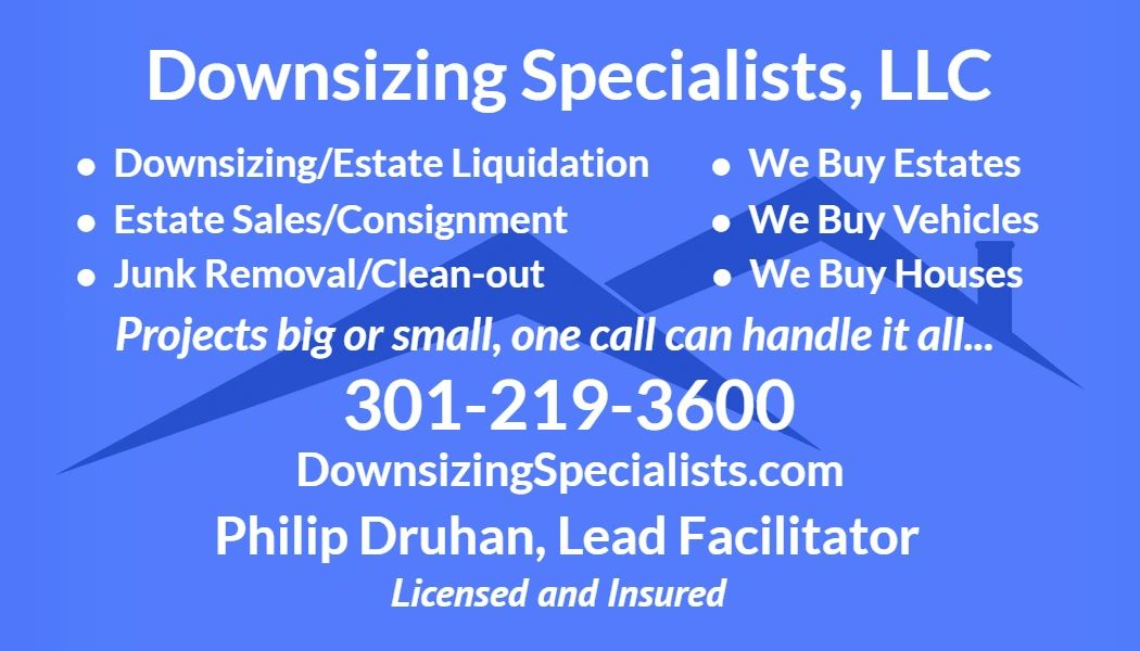 Estate Sales - Downsizing Specialists of Maryland
