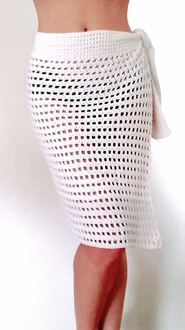 Asymmetric Mesh Tube Top or Skirt Free Crochet Pattern