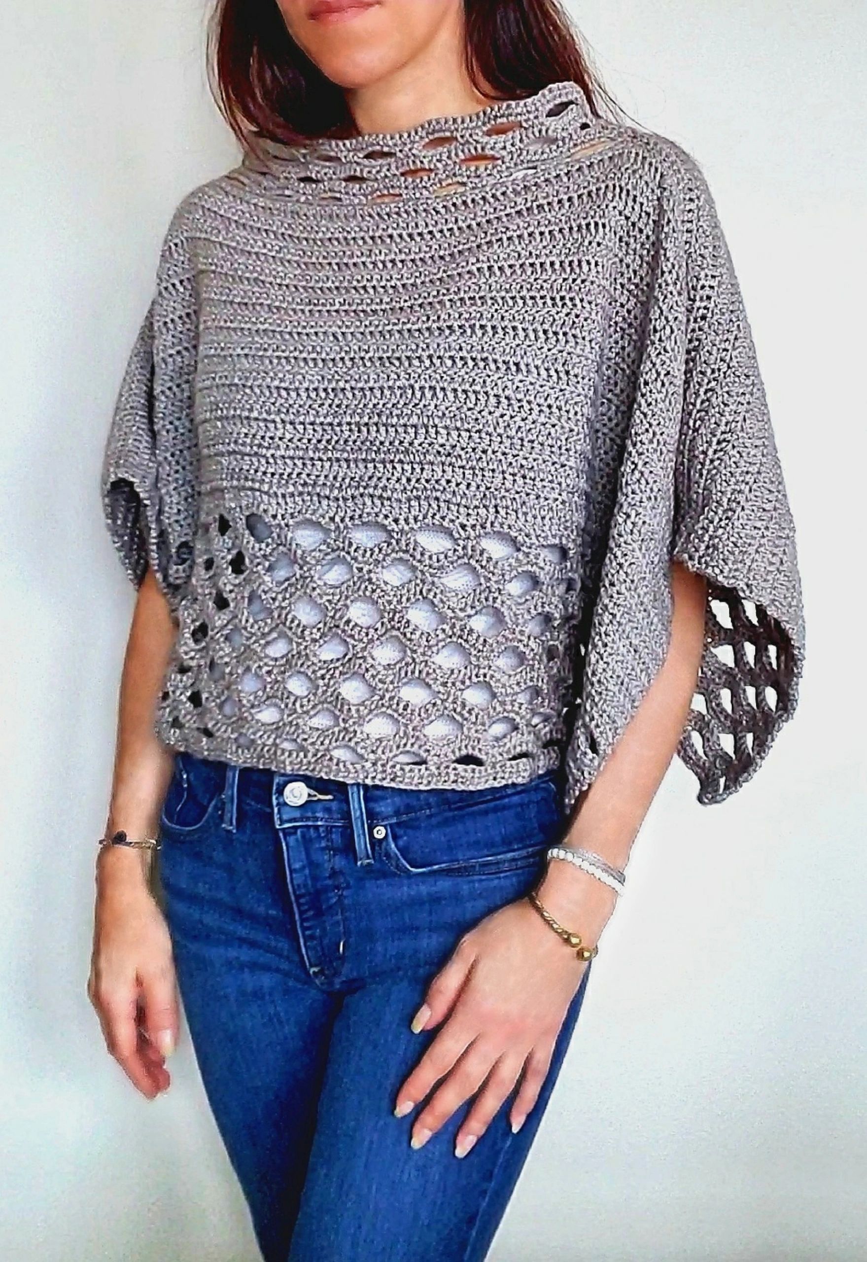Lightweight Shell Poncho Crochet Pattern