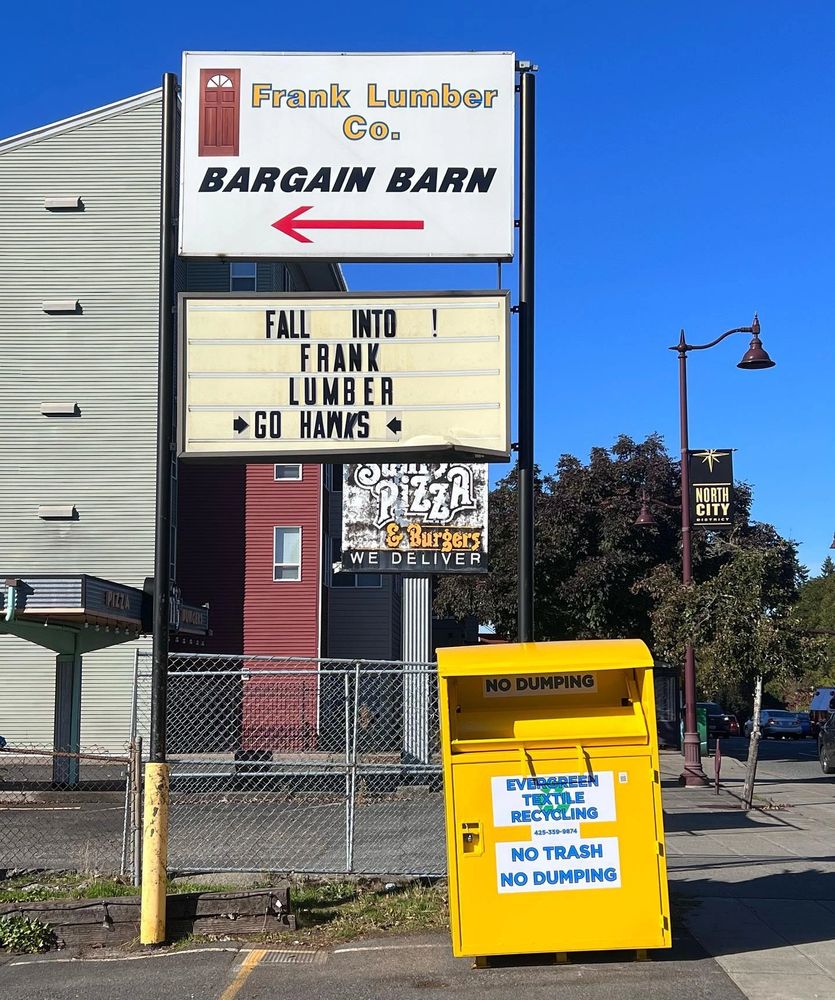 Donation center. We accept clothes, shoes & reusable items.