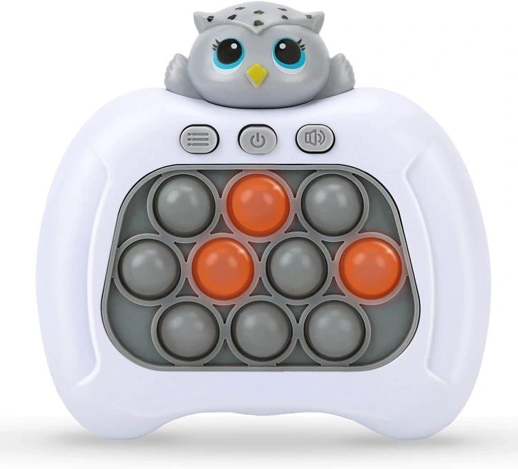 Fast Push Game, Upgraded Pop Fidget Light Up Bubble Handheld Game Toys