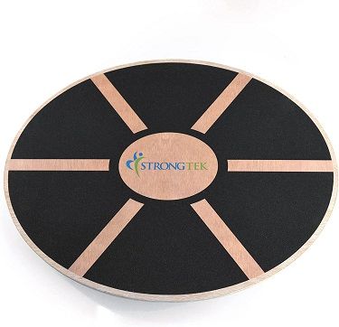 StrongTek Oval Wood Balance Board and Wobble Boards Rocker