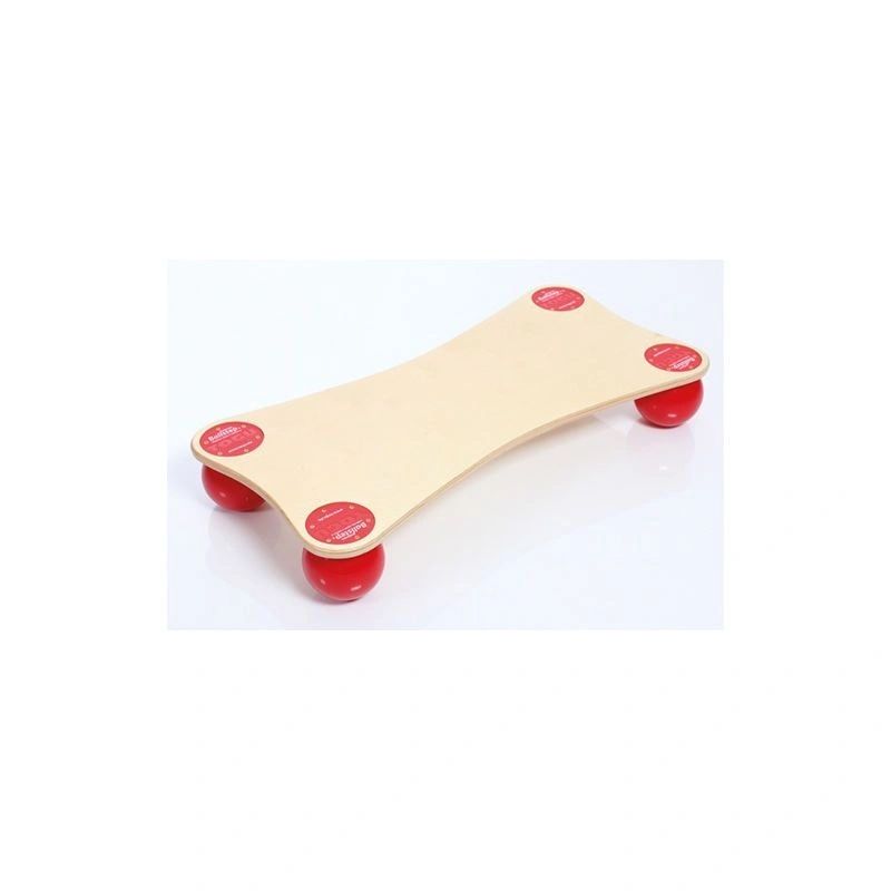 TOGU Balanza Ballstep Balance Board, Birch Wood with Red Balls