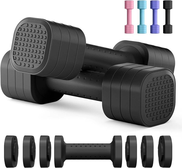 Adjustable Dumbbell Set of 2, 4 in 1 Free Weights Dumbbells