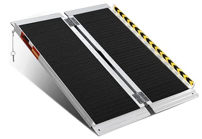 ORFORD Non-Skid Wheelchair Ramp Threshold Ramp with a Non-Slip Surface