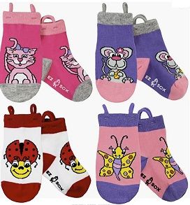 Ez Sox Toddler Boys Girls Socks Non Skid Seamless Toe Anti Slip Grip ...