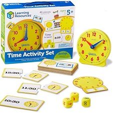 Learning Resources Time Activity Set - 41 Pieces, Ages 5+ Teaching ...