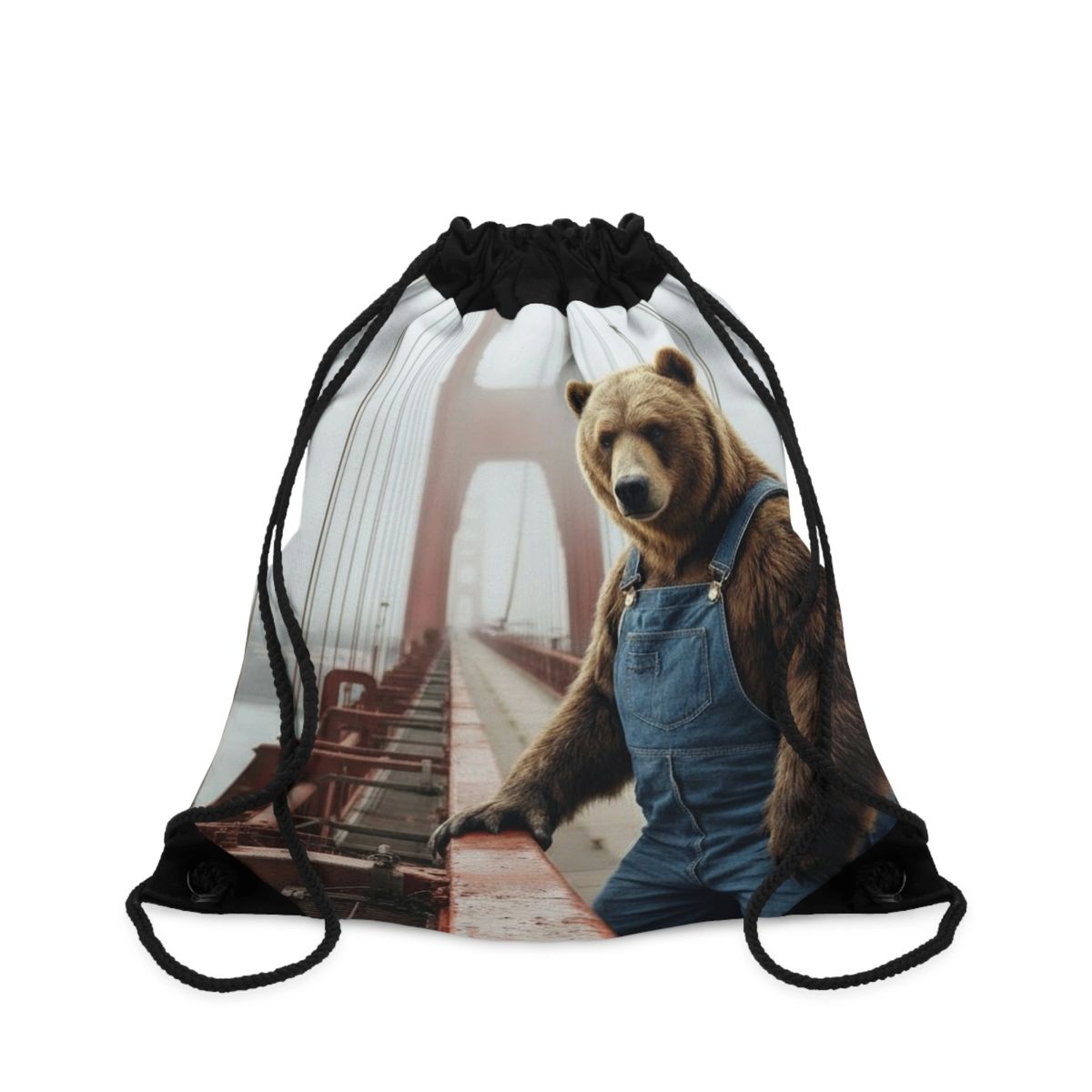 Drawstring Bag – “Rusty Adventures” Rustic Travel Tote