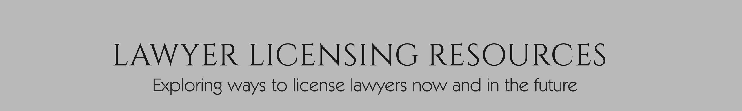 Lawyer Licensing Research