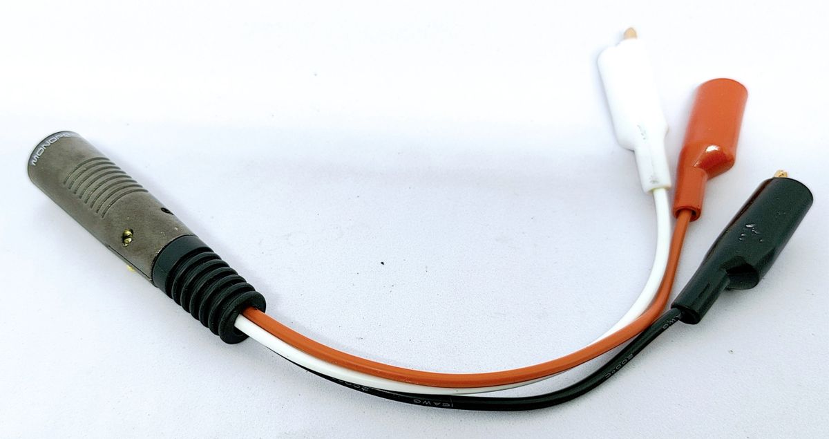 Male XLR/Alligator Clip Adapter