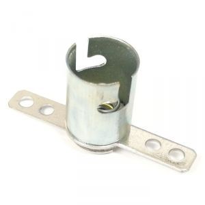 Miniature Bayonet Base 2-Lead Socket With Staple Down Mounting Bracket ...