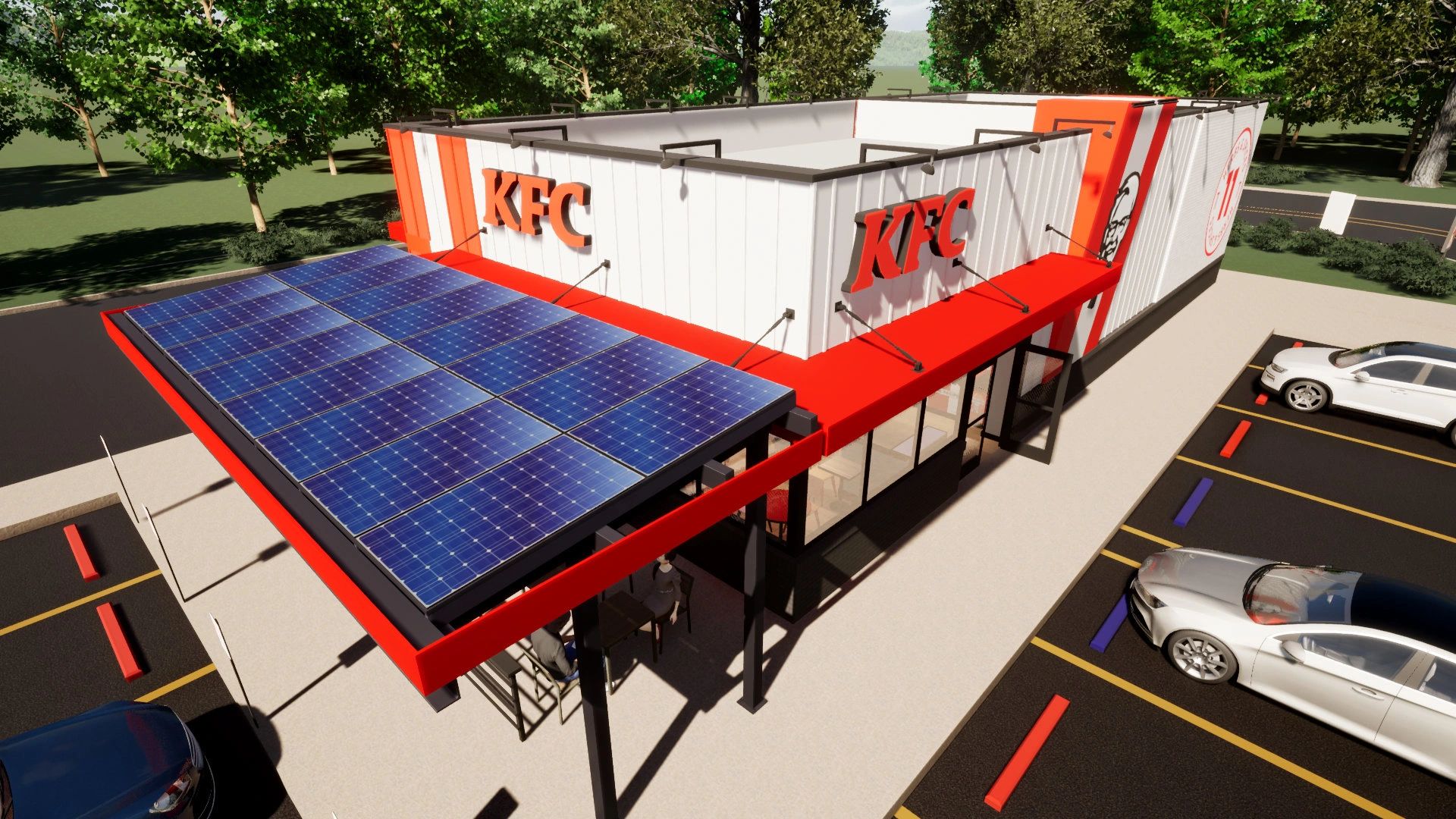 Solar Canopies for Quick Serve Restaurants