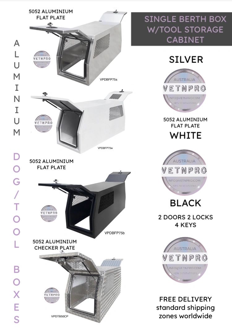 Aluminium Single Berth DOG BOX with TOOL STORAGE CABINET Ute Tray ...