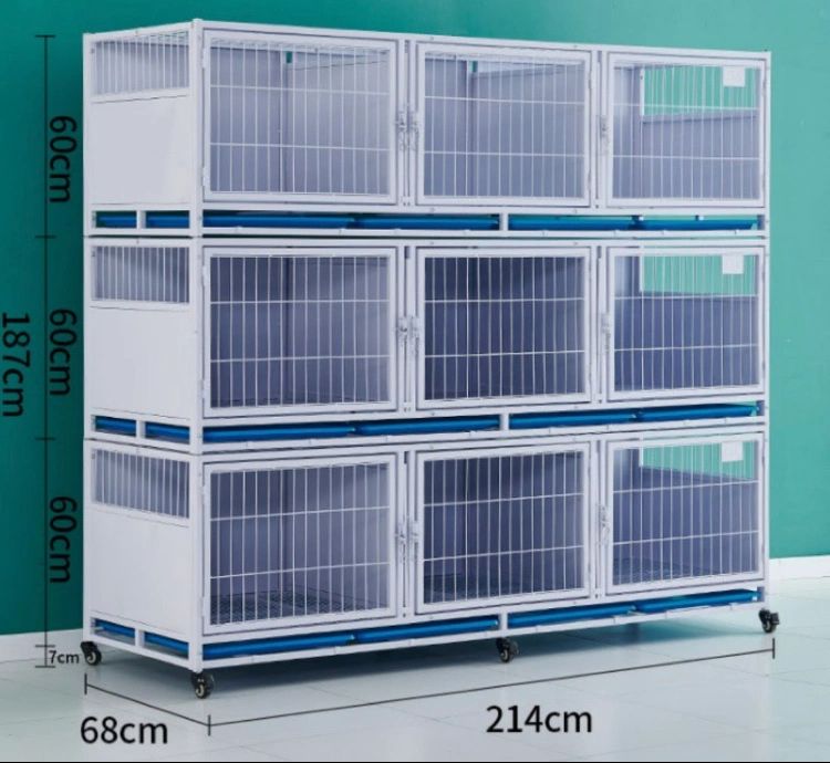 Breeders Deluxe 3 Level 9 Berth Cages Crates Bank enclosed privacy high ...