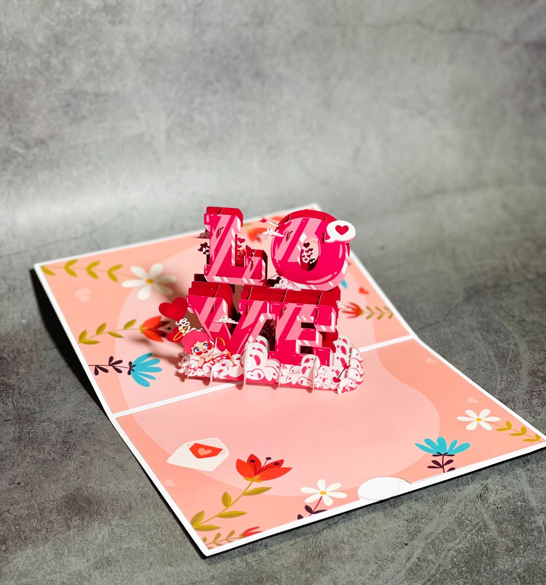 Big Love 3D Pop Up Card