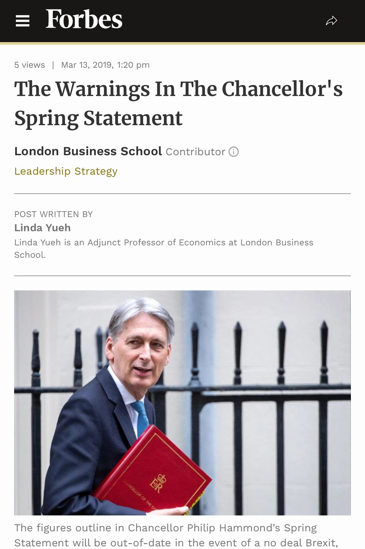 The warnings in The Chancellor's Spring Statement