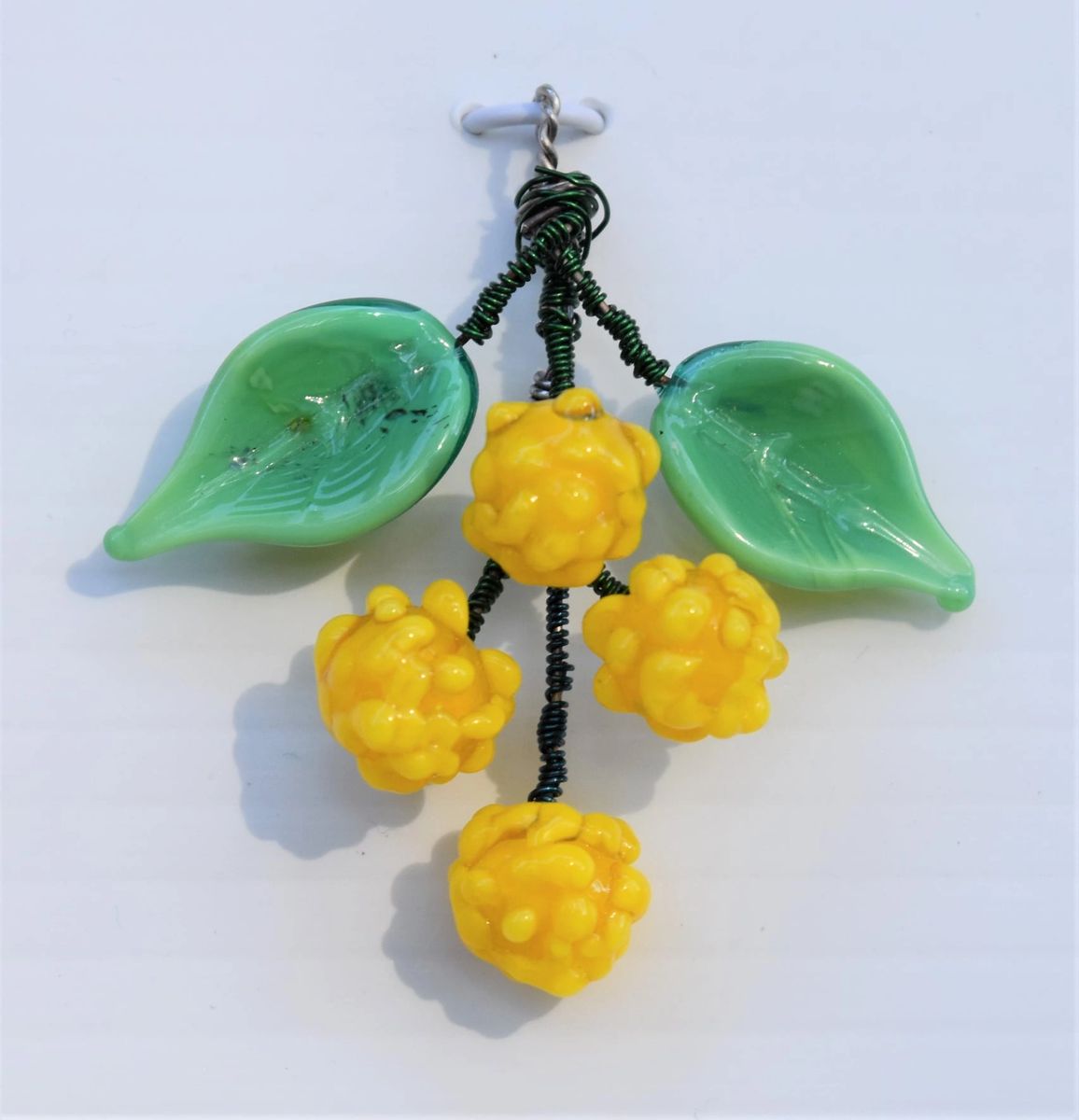 Wattle Sprig - Pendant or Brooch