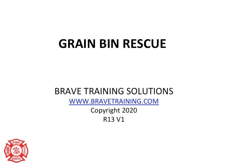 GRAIN BIN/SILO RESCUE