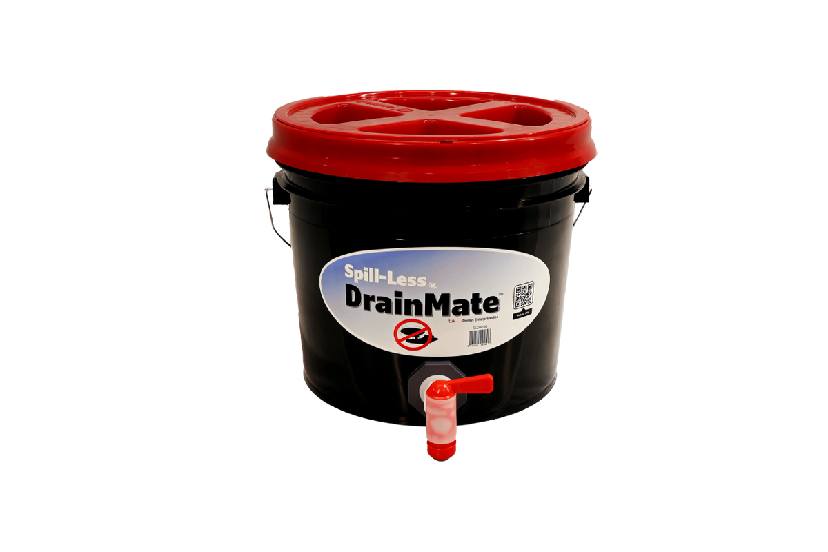 Spill-Less DrainMate™ 14 Quart Oil Drain Container, Sealed Lid for Easy ...