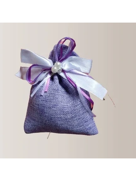 Purple Tweed with Ribbons Sachet
