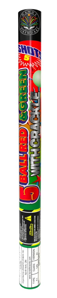 5 BALL ROMAN CANDLES - HANDS FIREWORKS