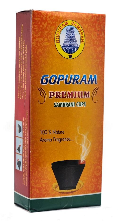 Gopuram Premium Sambrani Cups