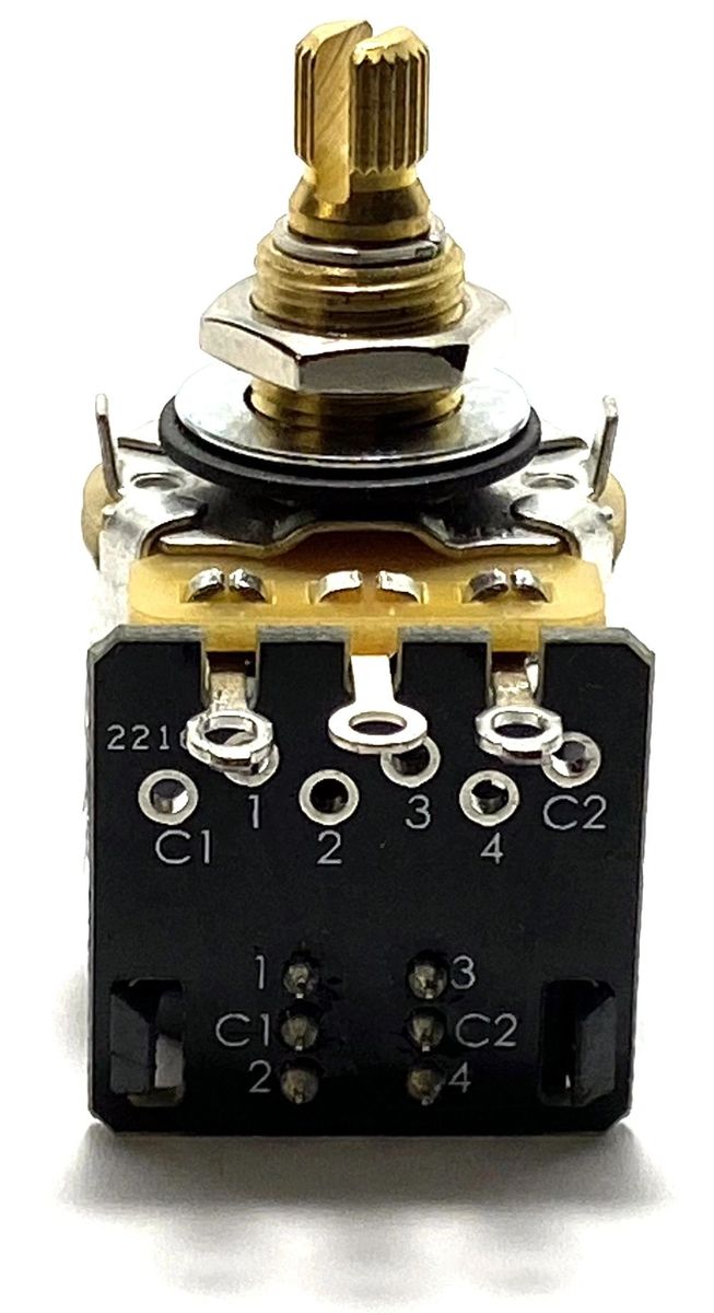 CTS Push Pull Control Pot, Large Long ~ Quarter Size, Long Brass Shaft ...