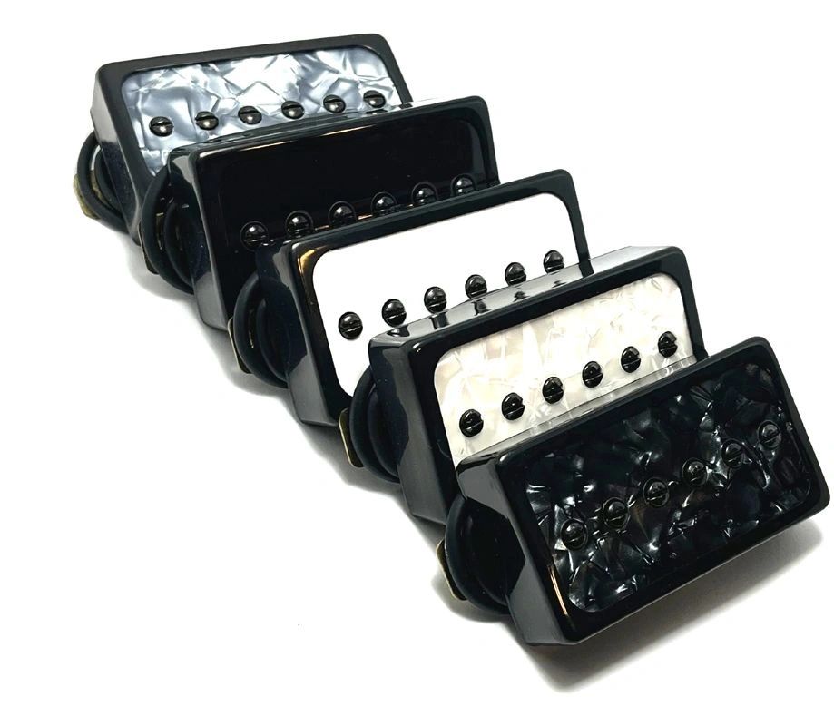 H90 Pickups, Humbucker Sized / Cased P90s ~ Black Ring w/ Inlay Color ...