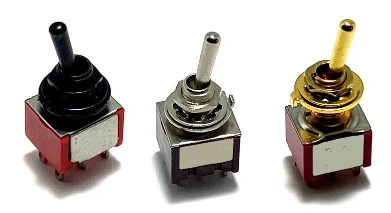 2-Way Mini Switch, On-On DPDT 2W Toggle Style Selector ~ Color Choice