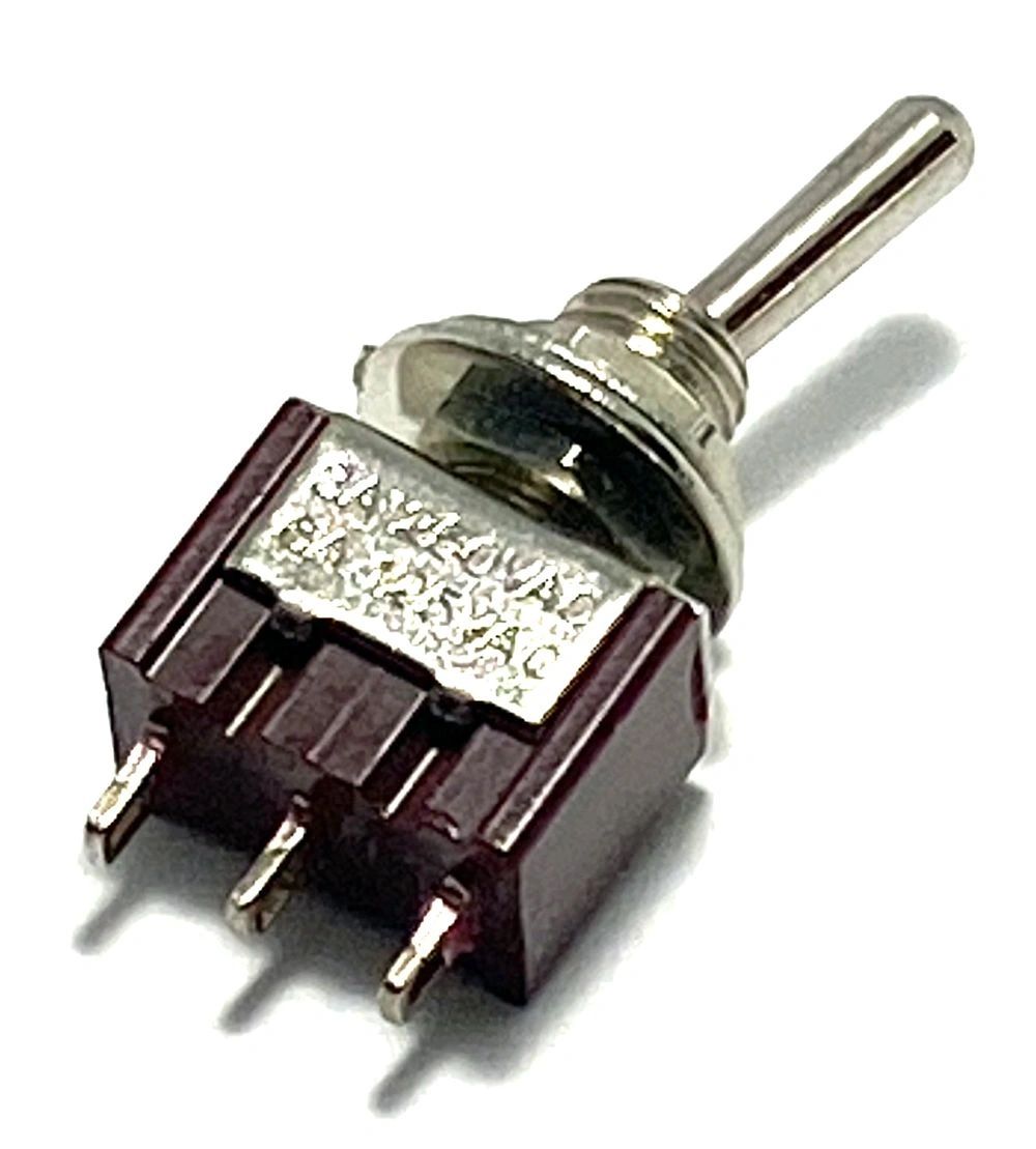 2-Way Mini Switch, On-On SPST 2W Toggle Style Selector ~ Chrome