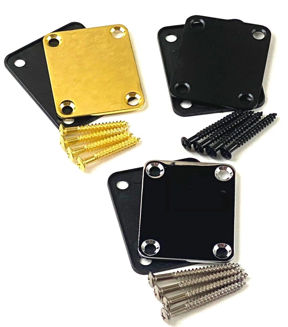 Neckplate, Standard Fender Size Neck Plate w/ Screws ~ Color Choice