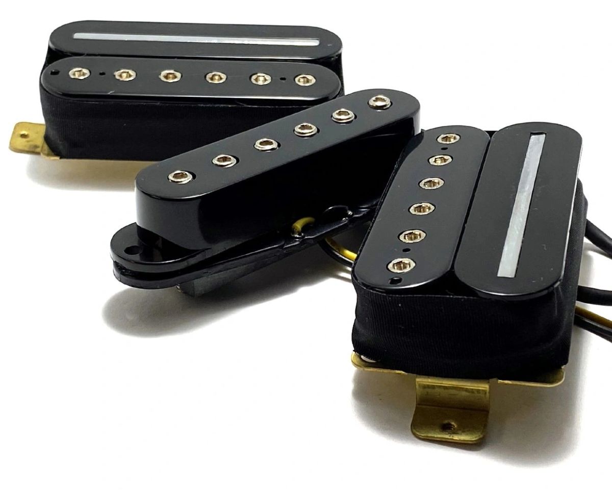 Hex Rail HSH Pickup Set, Hex Rail Humbucker Bridge & Neck + Hex Single ...