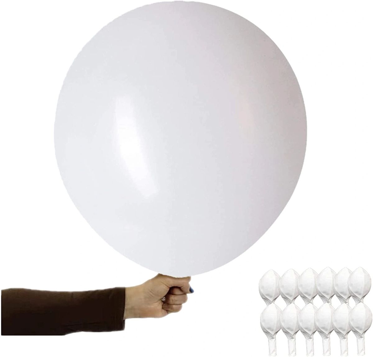 Wedding Big 18 inch Plain White Balloons