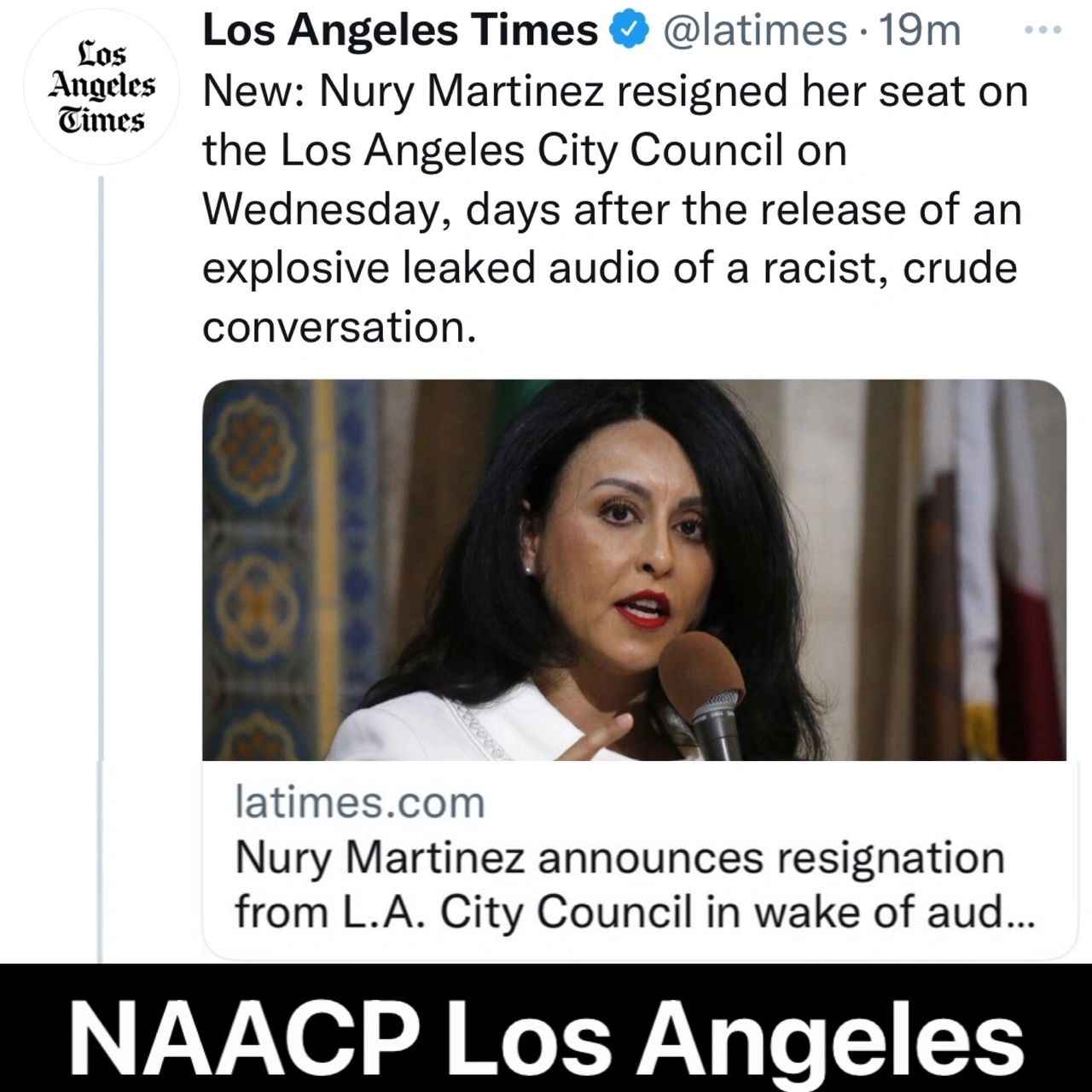 Nury Martinez announces resignation from L.A. City Council