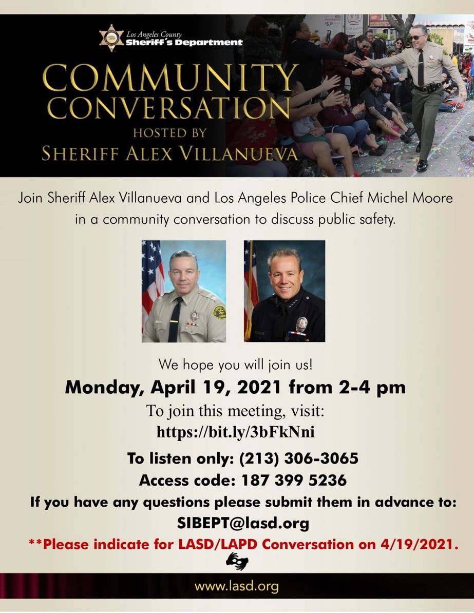 LASD & LAPD Virtual Town Hall Meeting