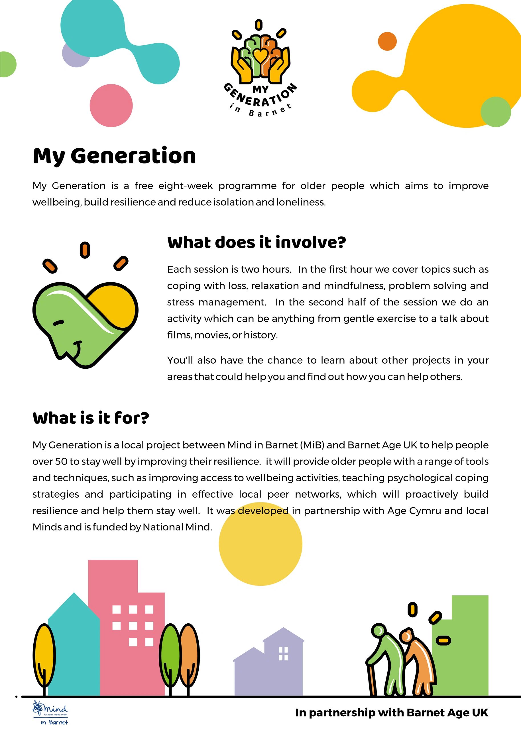 My Generation Project with Mind in Barnet starting Monday 3rd Feb