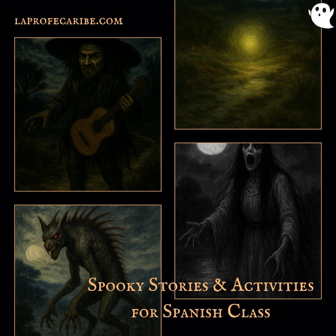 Spooky Latin American Folklore Activities in Spanish Class