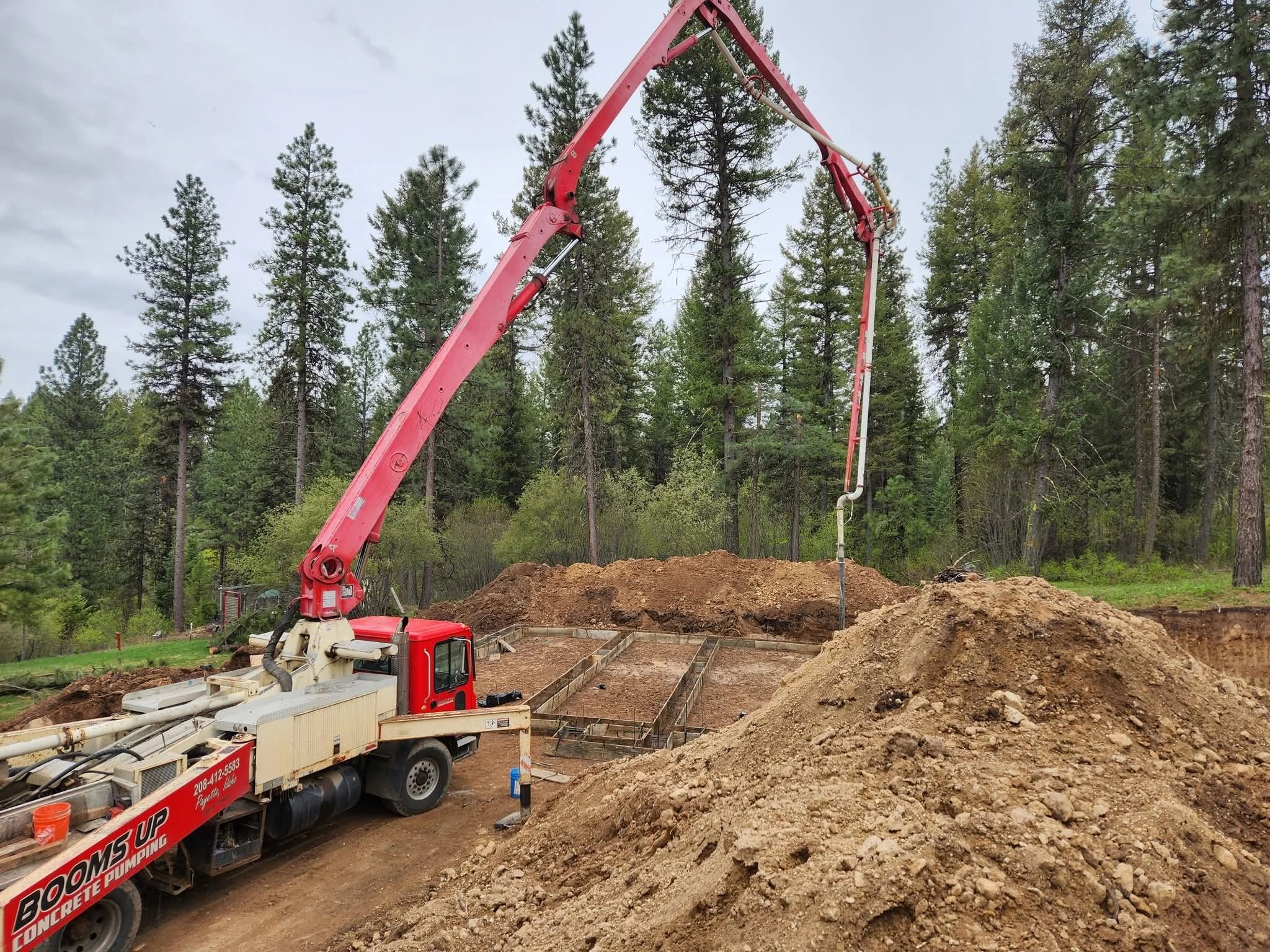 Booms Up Concrete Pumping