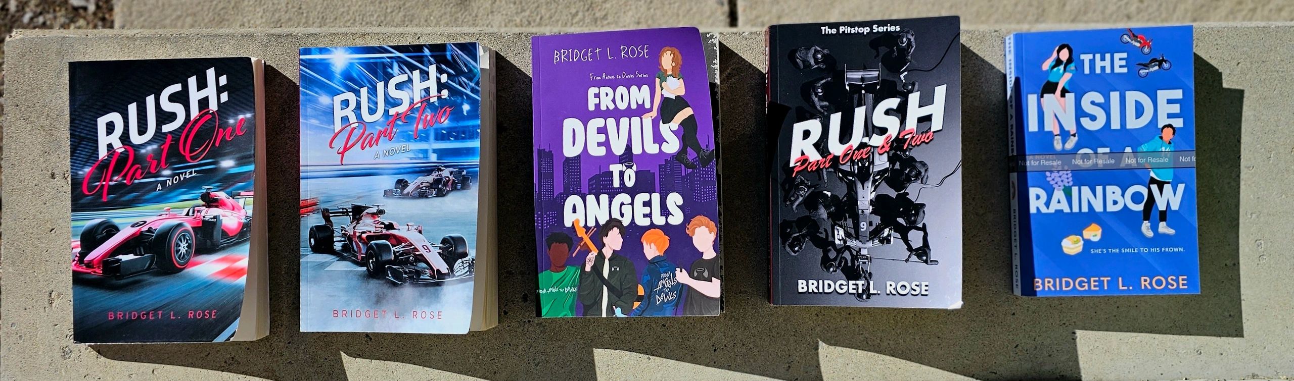 Bridget L. Rose - Romance Novel, Formula One, Band Romance Novel