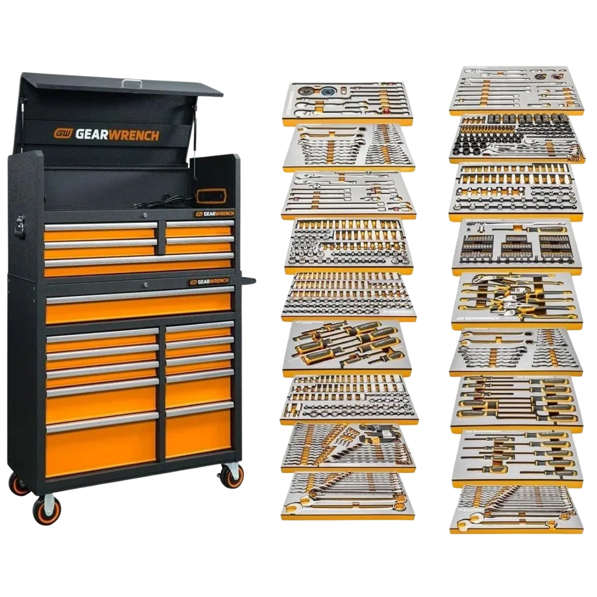 GearWrench 873 Pc. Mega Technician's Set with Chest and Cabinet